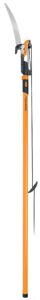 fiskars 7.9ft-12ft power-lever extendable pole saw and tree pruner - lawn and garden tools - black/orange