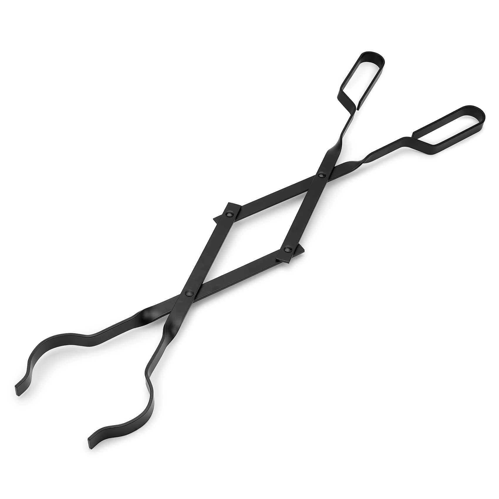 Stanbroil Outdoor Campfire Fireplace Tongs, 26" Long, Log Grabber, Black