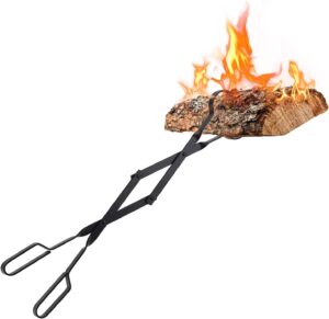 log grabber fireplace tongs wood fired oven tool grill camping fire pit tool