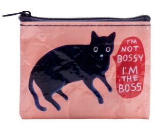 blue q bags, coin purse, i'm not bossy i'm the boss, multi-colored, one size