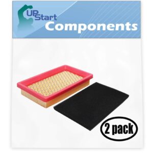 upstart components 2-pack replacement for kohler xt675-2011 toro air filter and pre cleaner - compatible with kohler 1408301-s1 filter & pre-filter