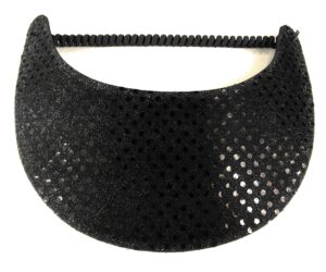 clarke glitz confetti foam visor (black/black)