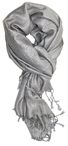 Ted and Jack - Dreams of Stardom Sparkling Metallic Pashmina Scarf in Silver