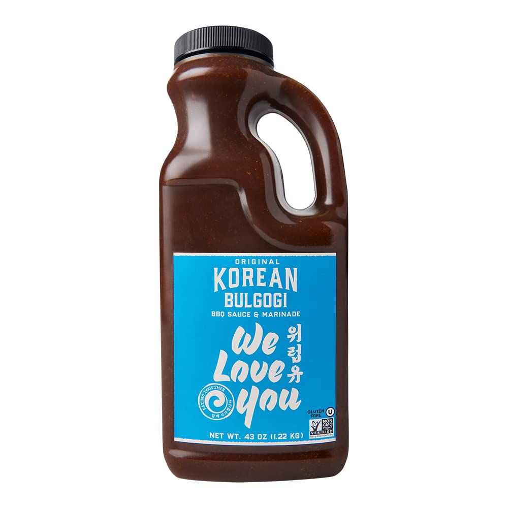 We Love You Original Korean BBQ Bulgogi Sauce Marinade, Non GMO, Gluten Free, No MSG, 43 ounce (Pack of 1)