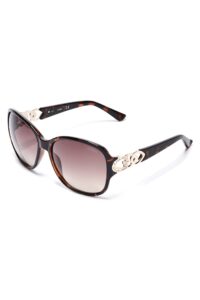 guess factory oversized chain-trim sunglasses