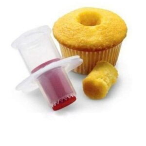 gxhuang 2pcs cupcake corer tools muffin cake pastry corer model plunger cutter decorating plastic cake digging holes device - cupcake filling toolmini cupcake corer - cupcake hole punch -