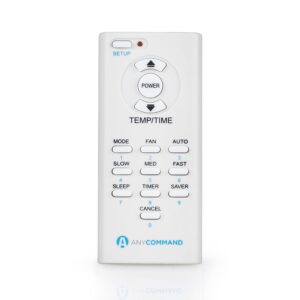 anycommand universal air conditioner remote control, ac remote for over 60 brands, lightweight ac remote control universal with multiple modes, white