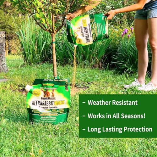 Nature's MACE Granular Deer Repellent 2.5lb, Repel Deer from Your Garden, Yard, Flowers, Protect Plants Fast, Create a Deer Free Barrier, Deer Repellent for Plants, Deer and Rabbit Repellent