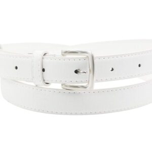 maikun White Womens Belt For Jeans Pants Dress, Womens Skinny Belt 39.4''long, for waist size 32-34''