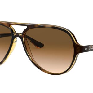 Ray-Ban Women's Pilot Aviator Sunglasses, Matte Havana/Light Brown, One Size