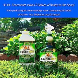 Nature’s MACE Deer & Rabbit Mace 40oz Concentrate Deer & Rabbit Repellent, Deer Repellent Spray for Plants, Lawns, Flowers & Gardens, Plant Safe Deer Spray, Protect Plants Fast, All-Season Protection