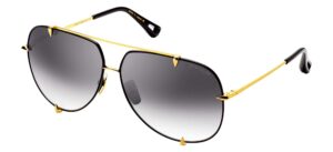 sunglasses dita talon 23007 a satin black - 18k gold