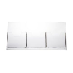 Source One Deluxe Clear Acrylic Countertop Greeting Card Display 1 & 3 Pockets Available (1, 3 Pocket)