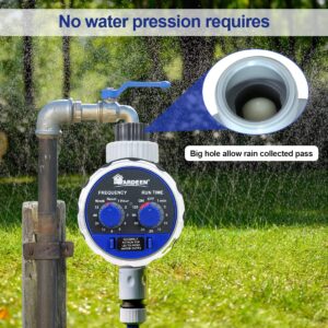 Yardeen Water Timer Electronic Hose Sprinkler Garden Irrigation Controller Two Dial,No Water Pressure Required