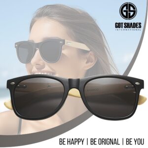 Got Shades Wholesale Bamboo Sunglasses Retro 80's Wood Sunglasses Men-Cool Sunglasses for Men & Women-10 Pack