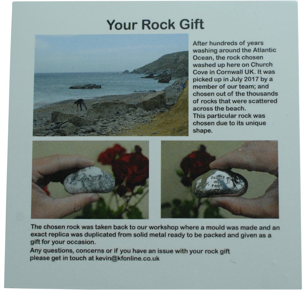 Pirantin 10th Anniversary 100% Tin You are My Rock Gift Idea - Solid Metal Heavy Rock Gift for 10 Year Anniversary