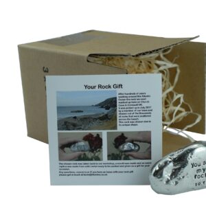 Pirantin 10th Anniversary 100% Tin You are My Rock Gift Idea - Solid Metal Heavy Rock Gift for 10 Year Anniversary