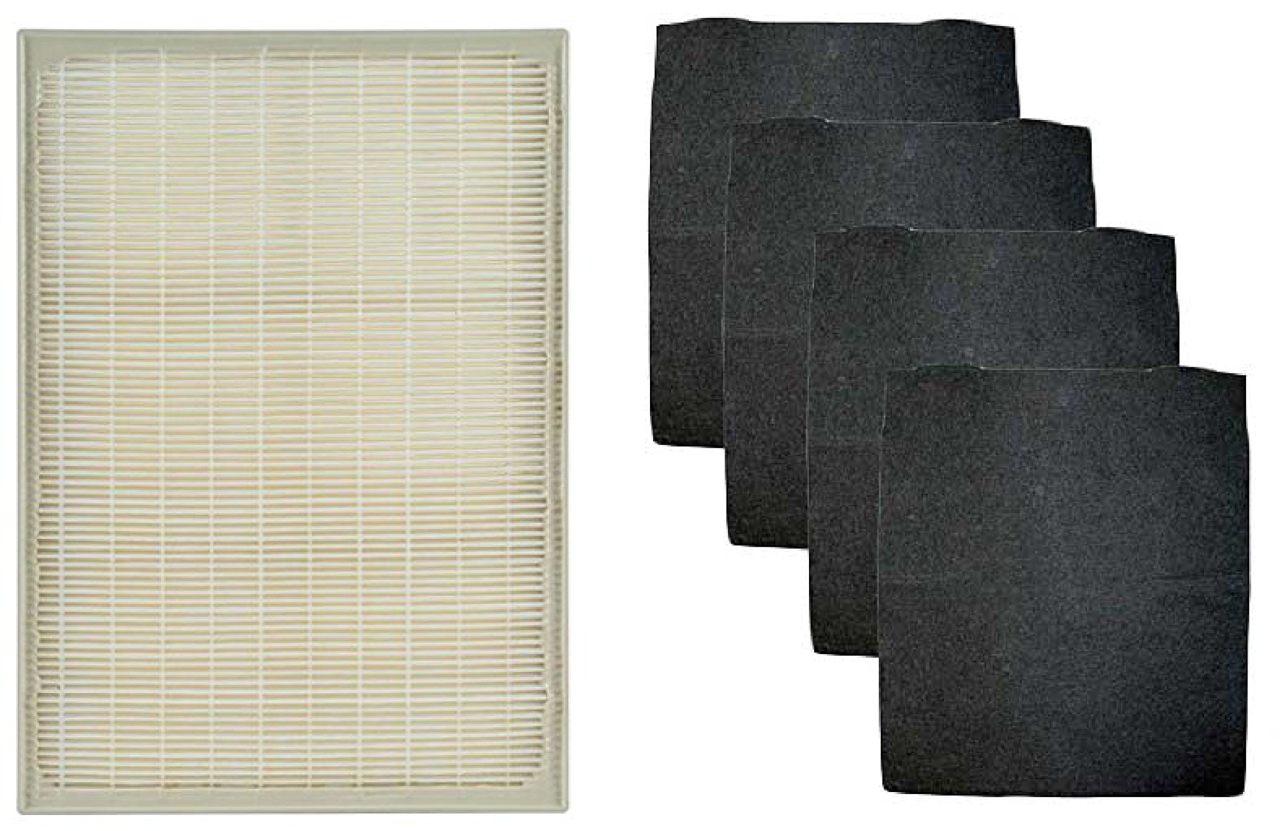 Nispira True HEPA Filter (Small) with 4 Pre-Carbon Filters Compatible with Whirlpool Whispure Air Purifier Models AP150, AP250, AP25030K, APR25530L, APR25130L; Compared to Part # 1183051 1183051K