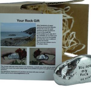 Pirantin 10th Anniversary 100% Tin You are My Rock Gift Idea - Solid Metal Heavy Rock Gift for 10 Year Anniversary