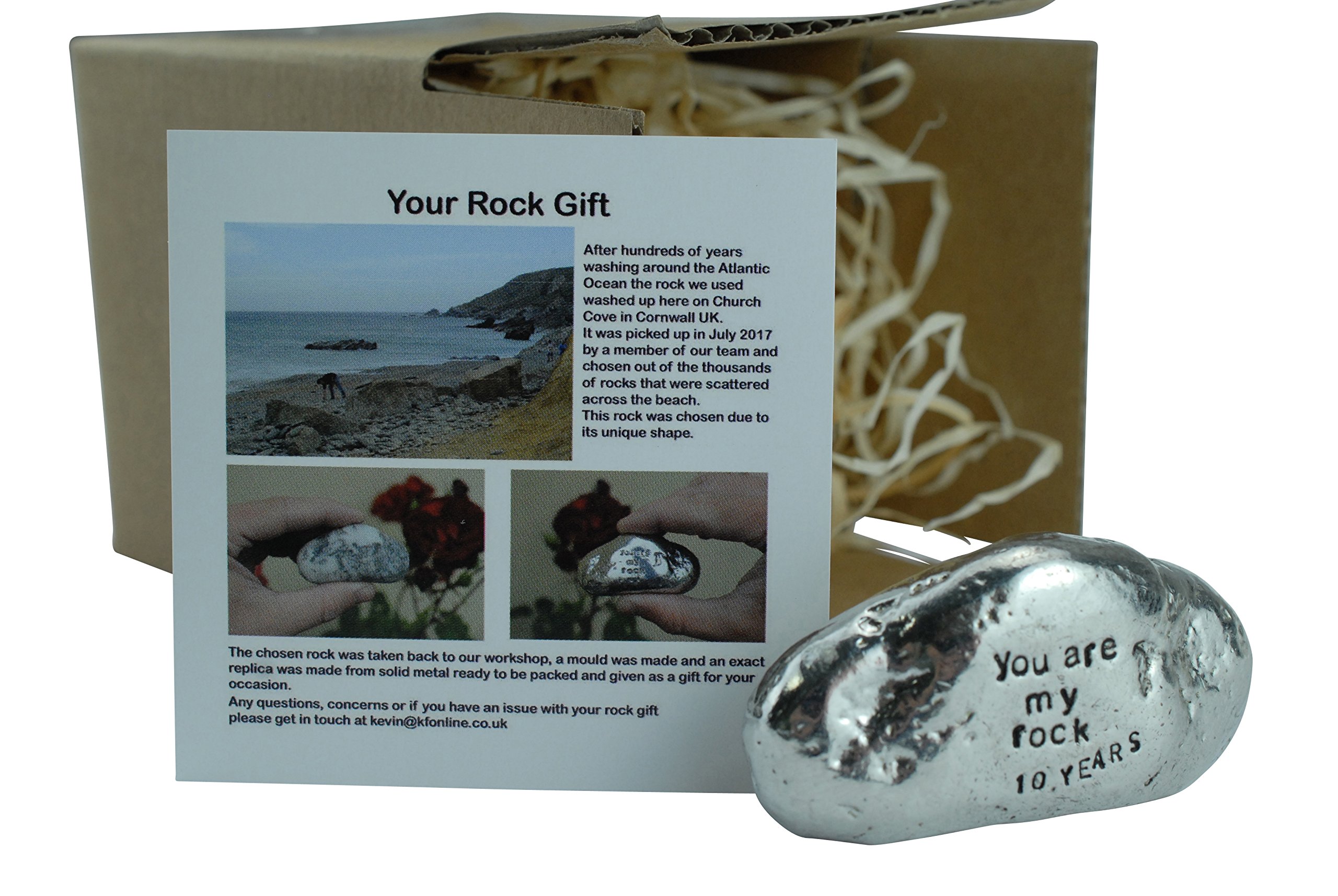 Pirantin 10th Anniversary 100% Tin You are My Rock Gift Idea - Solid Metal Heavy Rock Gift for 10 Year Anniversary