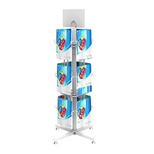 11702-white FixtureDisplays 14 X 14 X 30" 12 Vertical Pockets Spinning Greeting/Post Card Rack 11702-WHITE