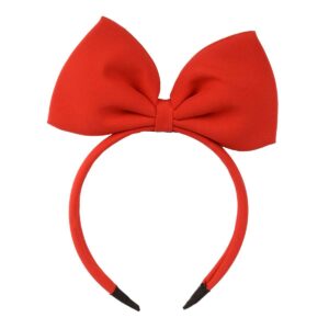 hovebeaty hair band bow headbands headdress for women and girls, perfect hair accessories for party and cosplay (red)