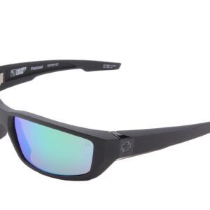 Spy Optic Dirty Mo Sunglasses Matte Black w/Happy Bronze Polarized Green Spectra Lens + Sticker