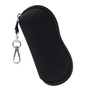 fintie glasses case with carabiner, ultra light portable neoprene zipper sunglasses soft case