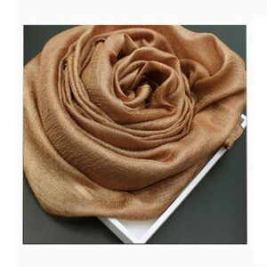 Bettli Womens Extra Large Scarf Shawl Wraps Pashminas Solid Soft Silky for Bridal Evening Wedding Party (gold)