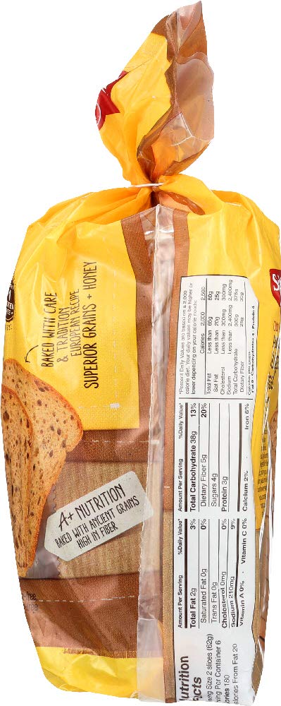 Schar NEW Gluten Free, Artisan Baker 10 Grains & Seeds Bread, 13.6 oz (Pack of 3)