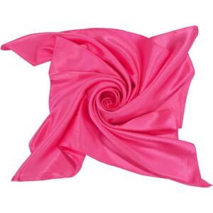 SATINIOR Chiffon Scarf Square Neck Scarf Handkerchief Retro Satin Ribbon Scarf for Women Girls