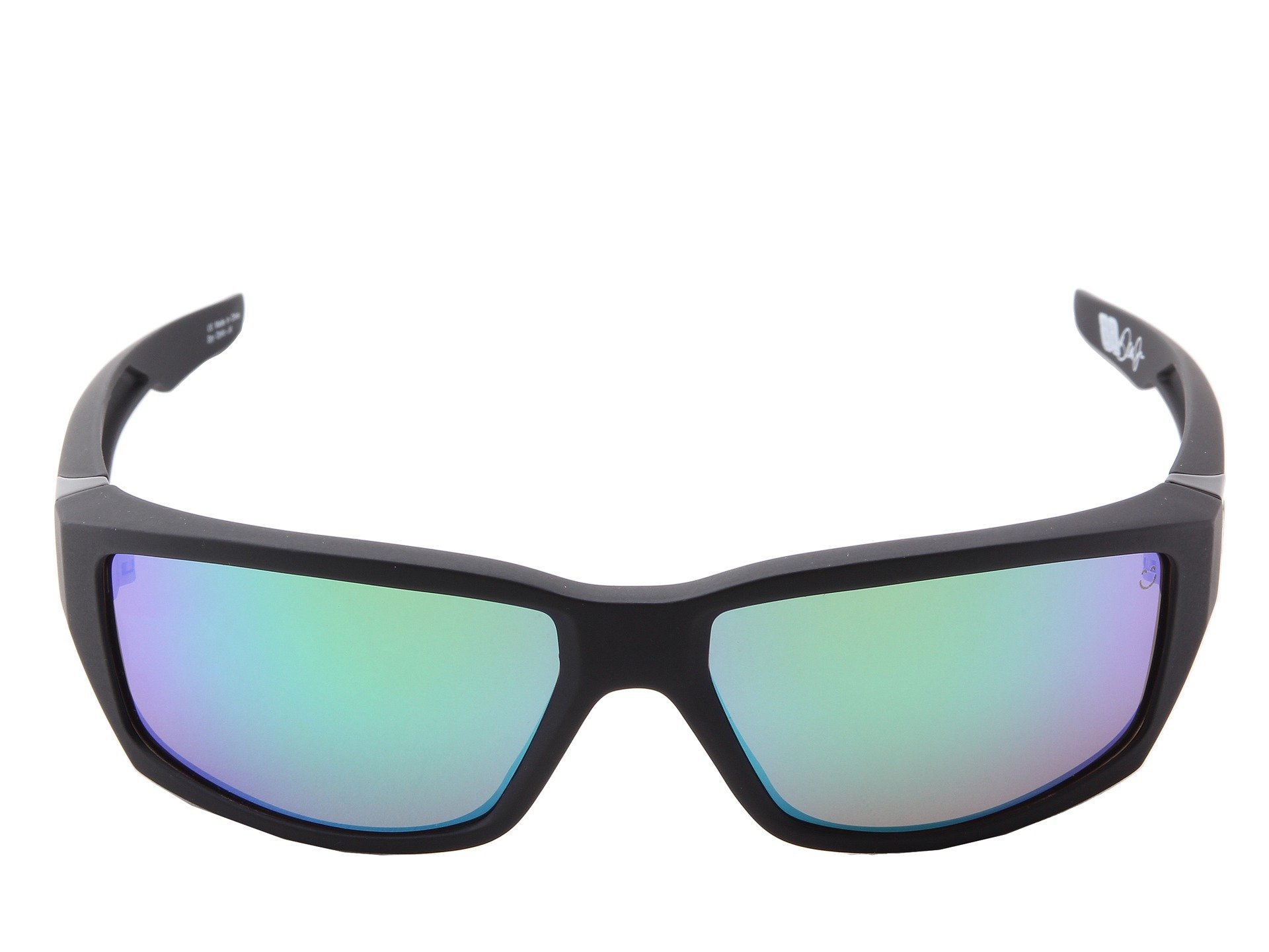 Spy Optic Dirty Mo Sunglasses Matte Black w/Happy Bronze Polarized Green Spectra Lens + Sticker