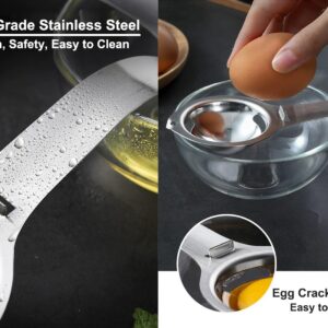 Egg Separator Egg Yolk White Filter Food Grade Egg Divider Stainless Steel Egg Sieve Kitchen Gadget Cooking/Baker Tool Egg Extractor