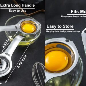 Egg Separator Egg Yolk White Filter Food Grade Egg Divider Stainless Steel Egg Sieve Kitchen Gadget Cooking/Baker Tool Egg Extractor