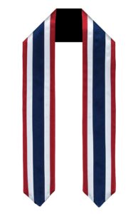 vision wear thailand flag graduation sash/stole international study abroad adult unisex