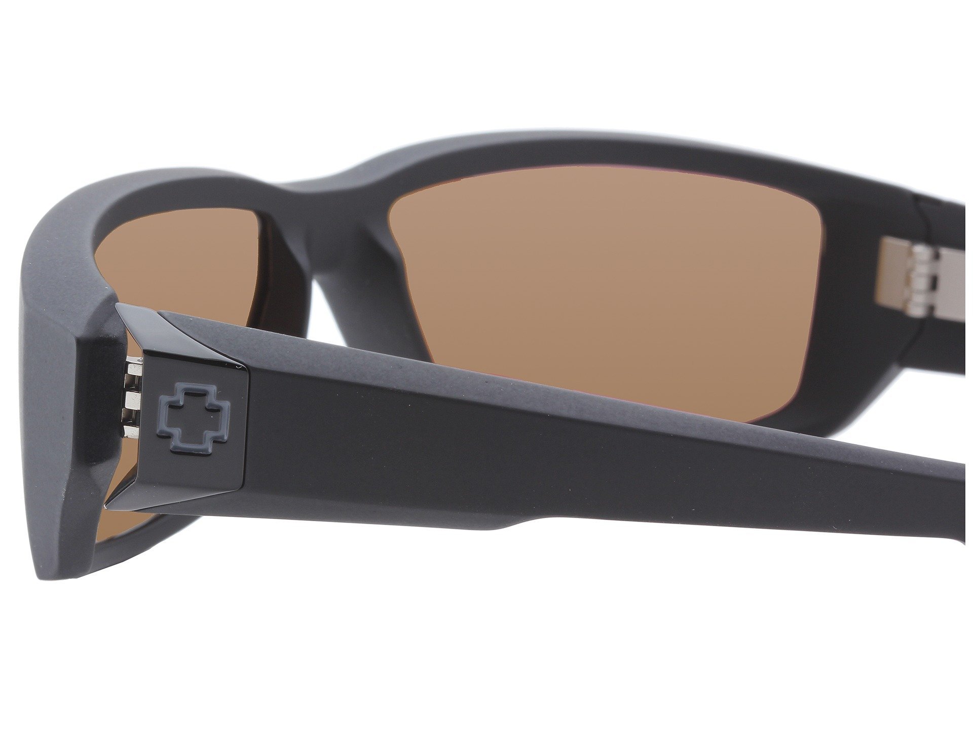 Spy Optic Dirty Mo Sunglasses Matte Black w/Happy Bronze Polarized Green Spectra Lens + Sticker