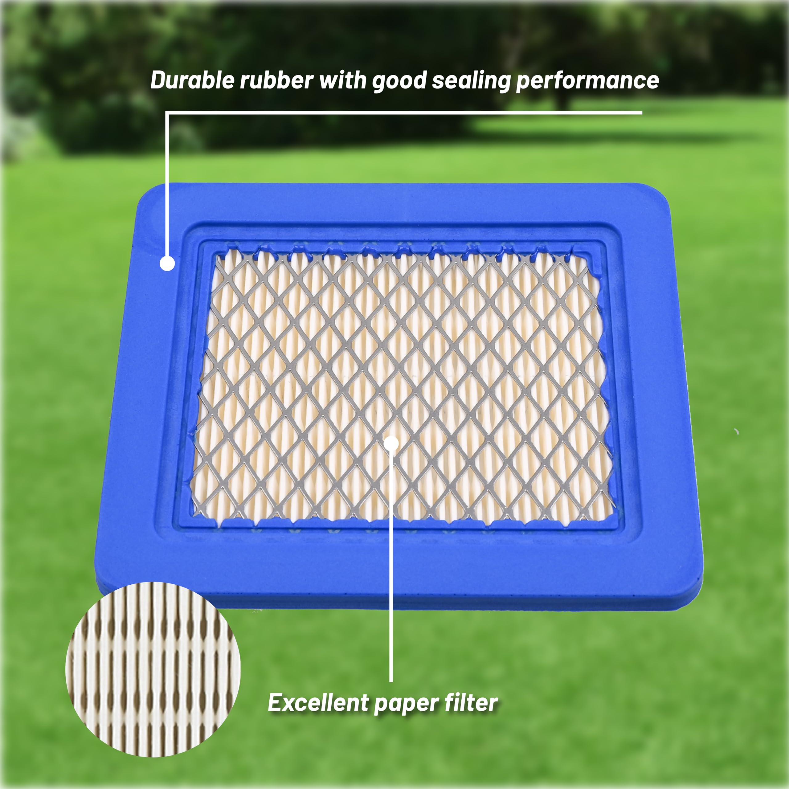 Atoparts Air Filter Spark Plug Fit B&S 625e 675ex 725ex 625-675 Series and Quantum 3.5-6.75 gross HP Push Mowers