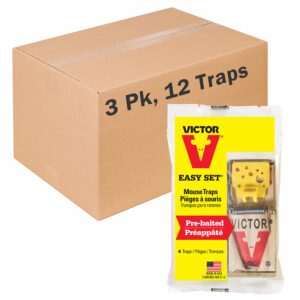 victor ez set wooden snap trap - 12 pack