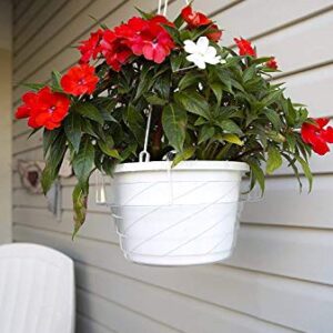 Curtis Wagner Plastics Plant Hanging Basket Drip Pans (5-Pack) - Clear, Round (Diameter = 9" Base, 12" Top, 3.75" Depth) Thin Plastic Indoor Outdoor