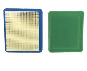 raisman air filter and pre-filter combo compatible with briggs 491588 491588s air filter and 491435 491435s pre-filter