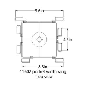 FixtureDisplays® Up to 16 Adjustable Pockets Display Rack, Greeting Post Card Christmas Holiday Spinning Rack Stand, Pocket Size: 4.5-9.9" Wide, 5.8" and Up Tall 11602-BLACK