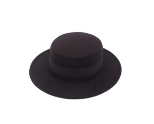 astrqle classic black fashion fedora flat hat elegant jazz hats brim church derby cap ()