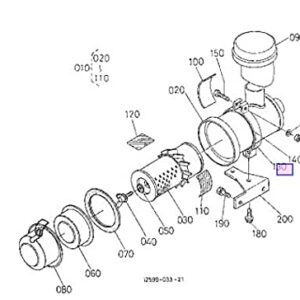 Genuine OEM KUBOTA Band, AIR Cleaner 15371-11252