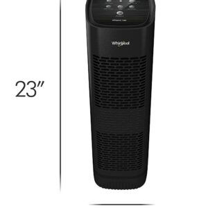 Whirlpool Whispure WPT80B, True HEPA Purifier, Activated Carbon Advanced Anti-Bacteria, Ideal for Allergies, Odors, Pet Dander, Mold, Smoke, Smokers, and Germs, Large, Black