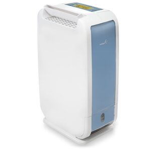 ivation 13-pint small-area desiccant dehumidifier compact and quiet - with continuous drain hose for smaller spaces, bathroom, attic, crawlspace and closets - for spaces up to 270 sq ft, white