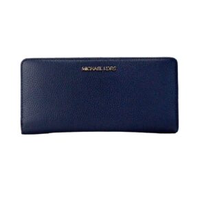 michael kors contiental wallet, navy gold