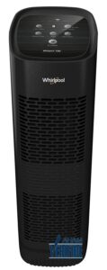 whirlpool whispure wpt80b, true hepa purifier, activated carbon advanced anti-bacteria, ideal for allergies, odors, pet dander, mold, smoke, smokers, and germs, large, black