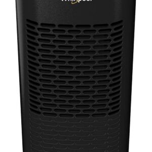 Whirlpool Whispure WPT80B, True HEPA Purifier, Activated Carbon Advanced Anti-Bacteria, Ideal for Allergies, Odors, Pet Dander, Mold, Smoke, Smokers, and Germs, Large, Black