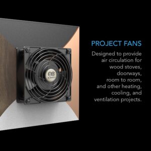 AC Infinity AXIAL S1238D, Dual 120mm Muffin Fan with Speed Controller, UL-Certified for Doorway, Room to Room, Wood Stove, Fireplace, Circulation Projects