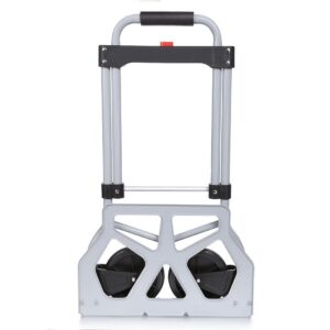 220lbs Portable Heavy Duty Folding Hand Truck Luggage Cart Dolly with 2 Wheels-Black for Travel, Shopping Or Industrial